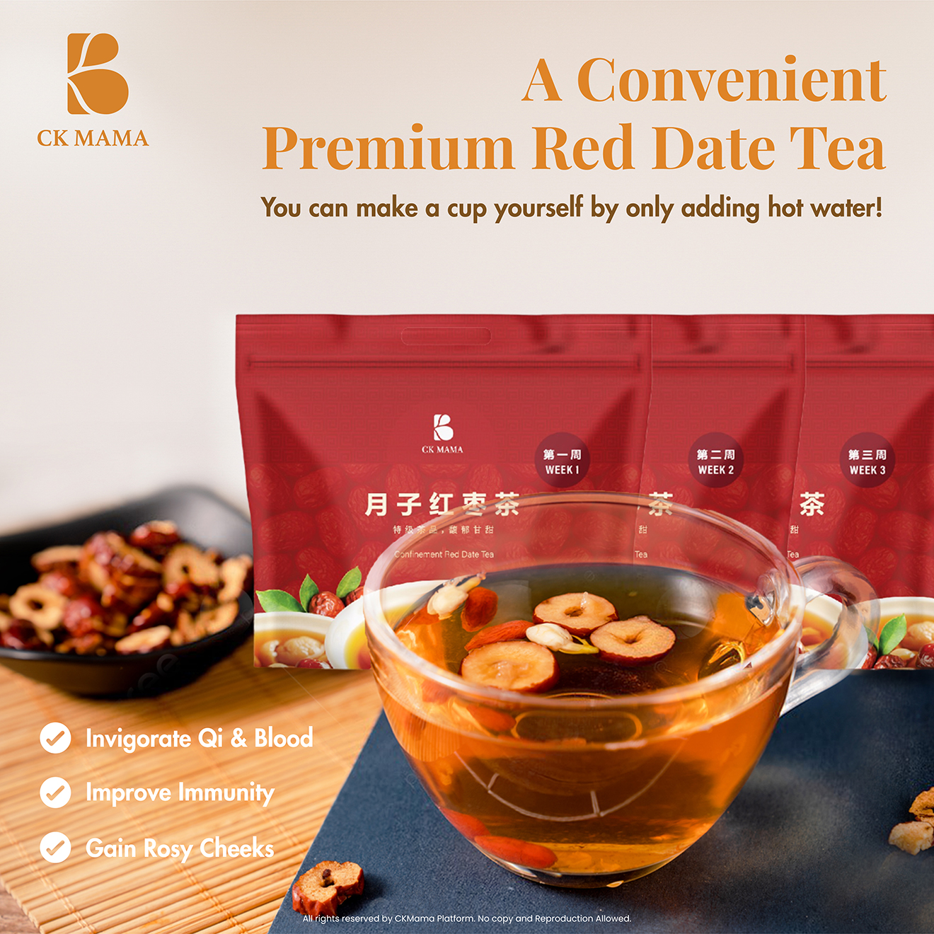 28-Day Premium Confinement Red Date Tea Package (28天-月子红枣茶) - Nannies2U.com